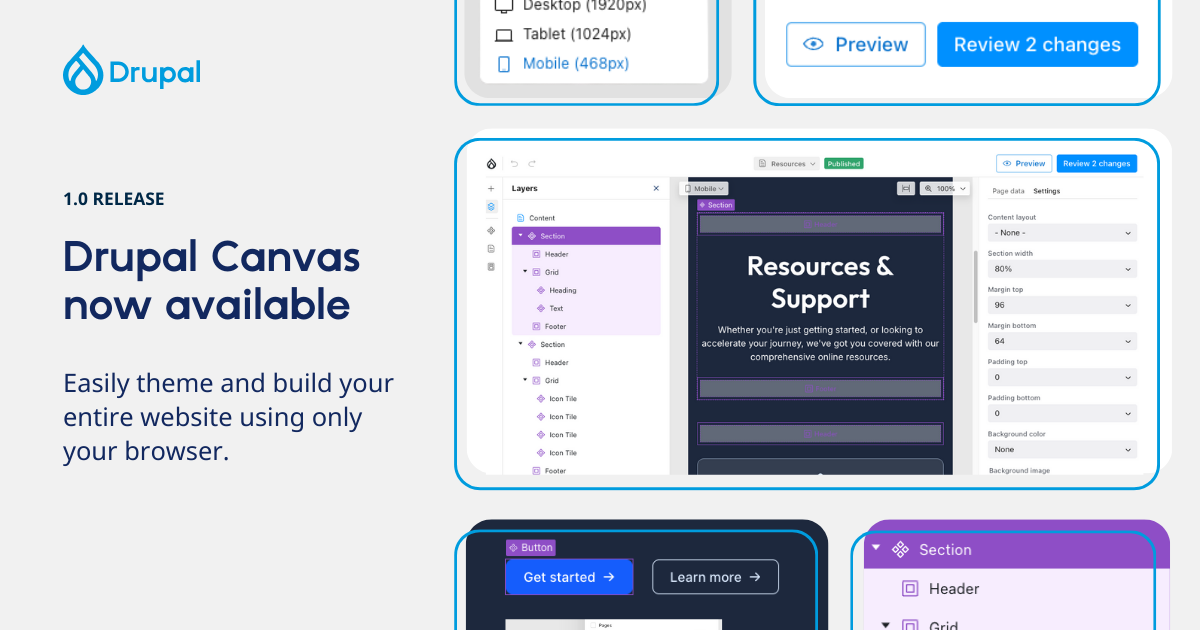 Drupal Canvas is Now Available: Inside Drupal's New Visual Page Builder | Drupal.org
